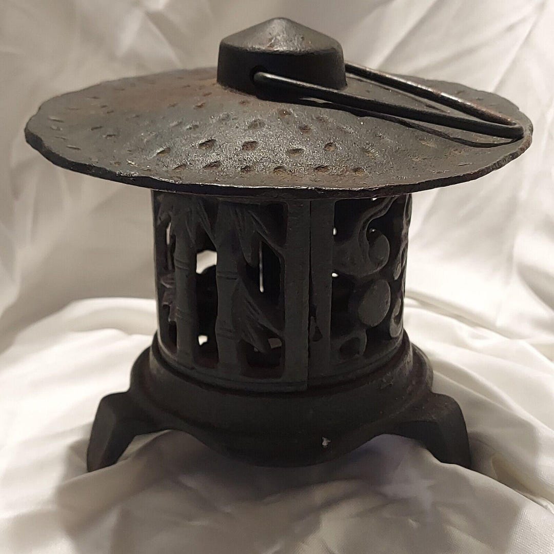 Vintage Japanese Cast Iron Lantern - Etsy