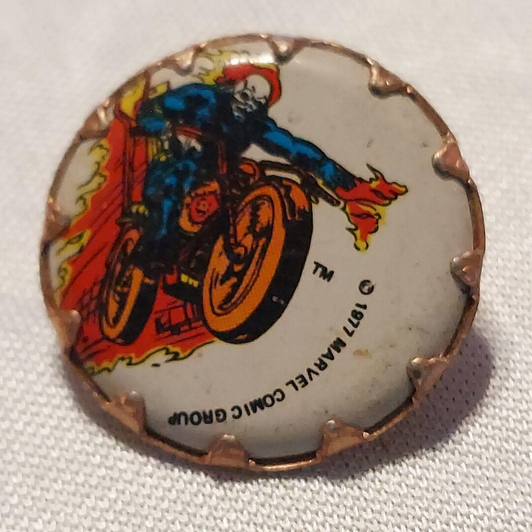 VTG Marvel Comics Ghost Rider Pin Button Pin 1977 - Etsy