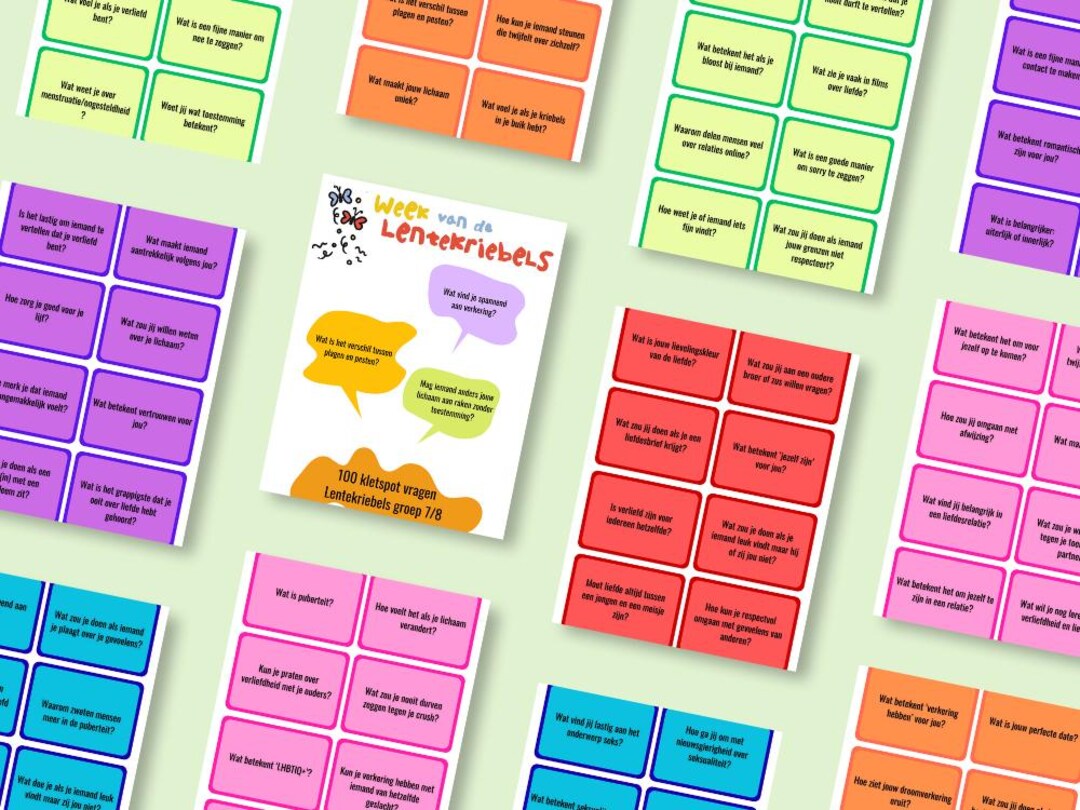 100 Sexuality Conversation Cards for Children in Grades 7-8 | Spring ...