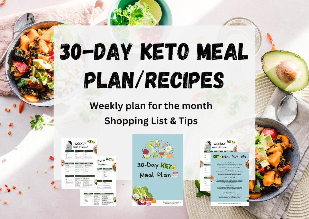 Printable 30-day Keto Meal Plan Recipes - Etsy