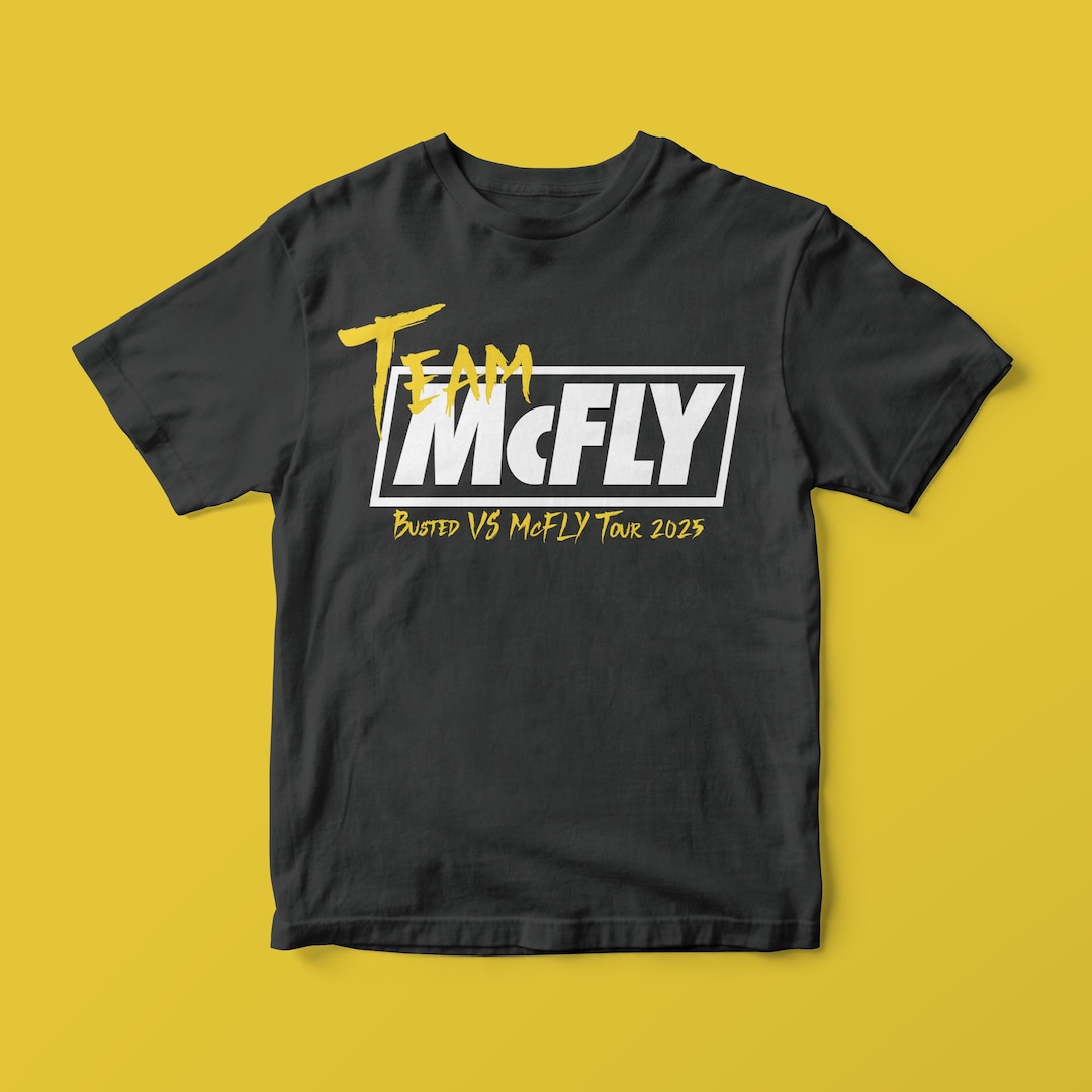 Team Mcfly. Busted VS Mcfly Tour 2025 Unisex Softstyle T-shirt - Music ...