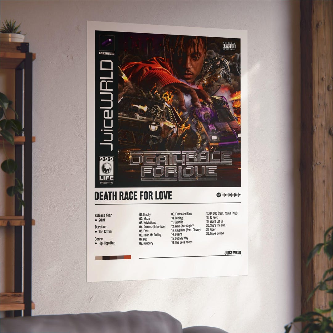 Music Poster, Juice Wrld Album Art, Hip Hop Wall Decor, Fan Gift, Dorm ...
