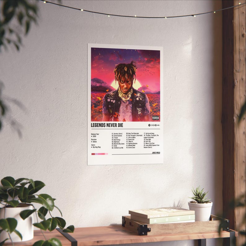 Music Poster, Juice Wrld Album Art, Hip Hop Wall Decor, Fan Gift, Dorm ...
