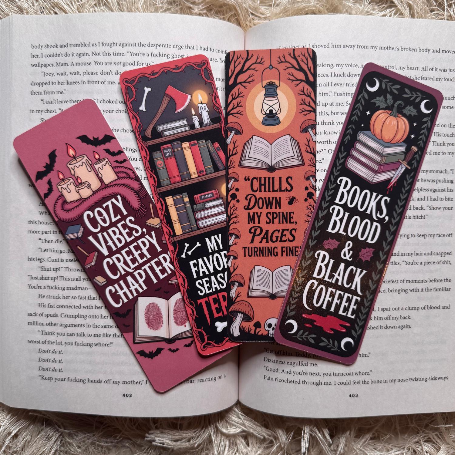 Eerie Horror-inspired Bookmarks: Spooky Page Markers for Thriller ...