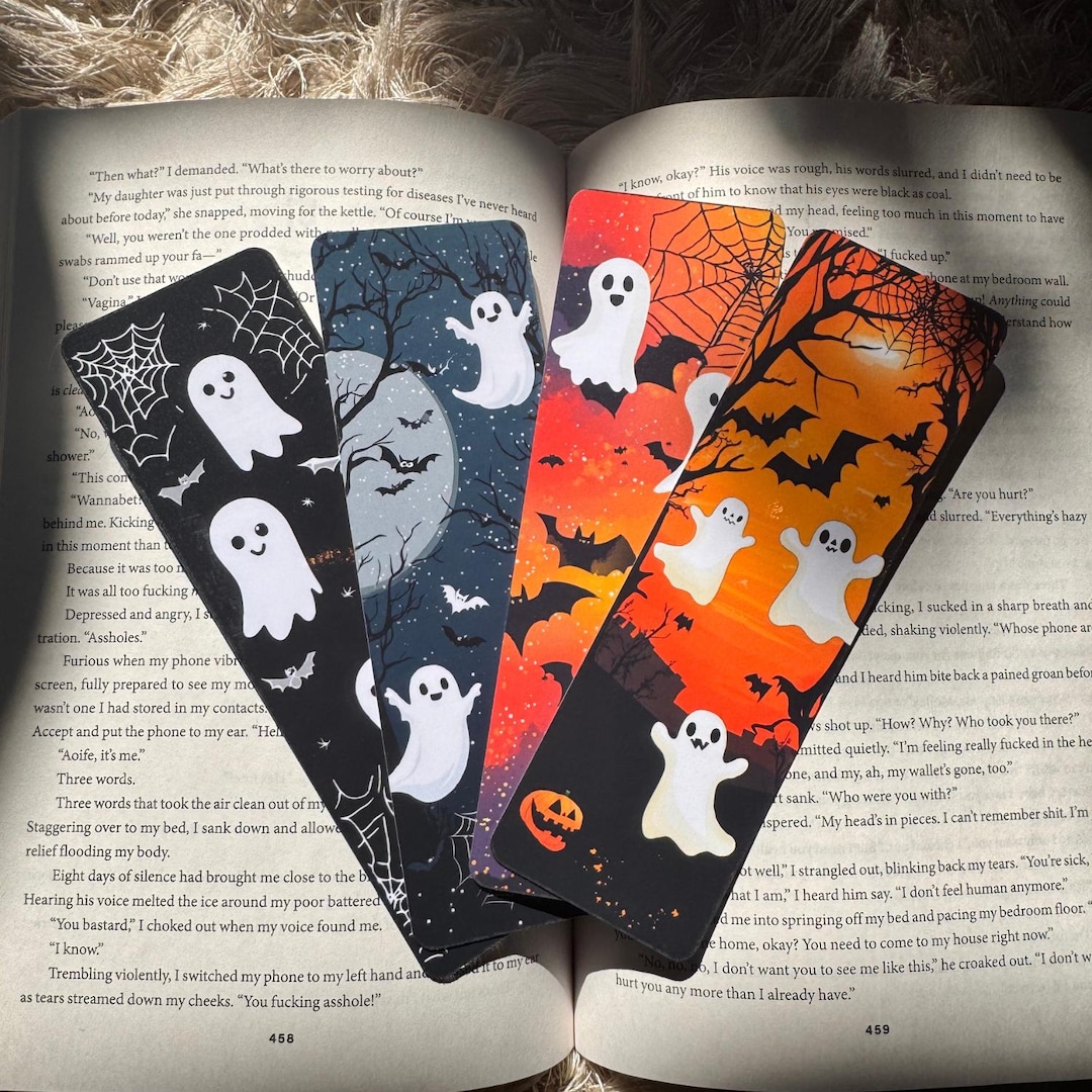 Spooky Ghost Bookmarks: Halloween Reading Accessories for Book Lovers ...