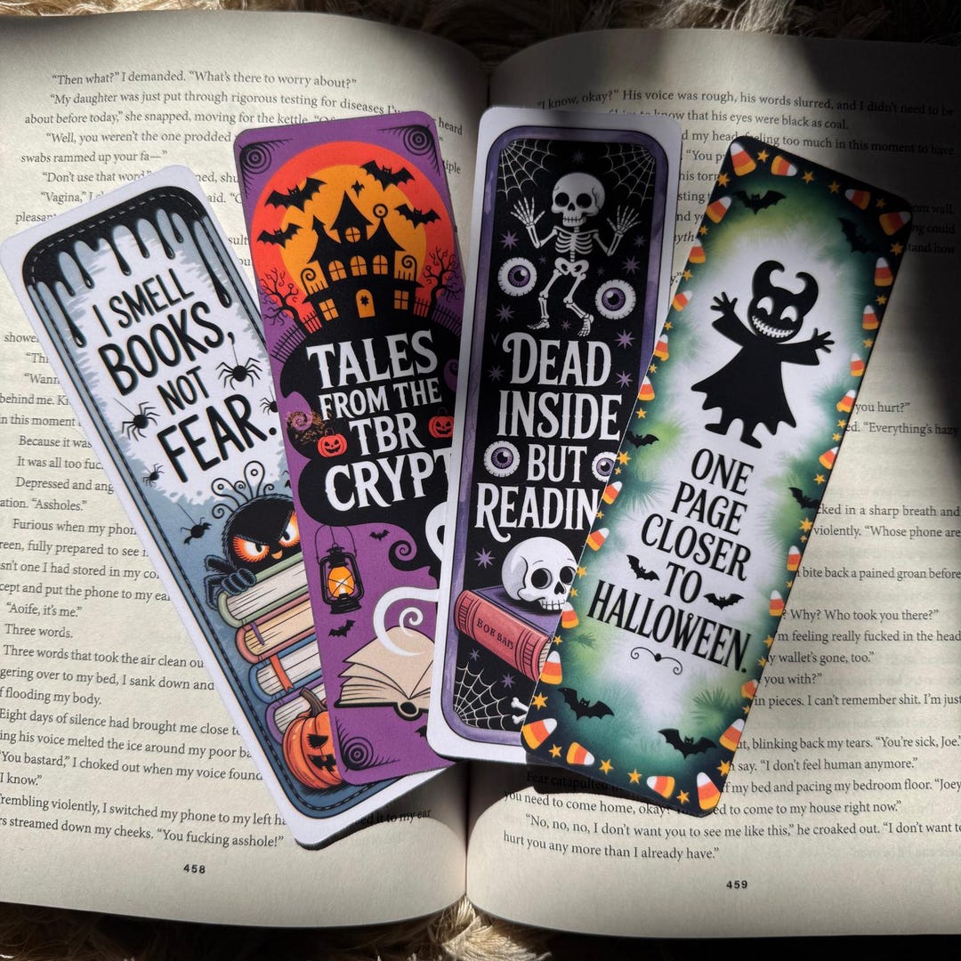Spooky Halloween Bookmarks for Autumn Reading: Creepy Page Markers for ...