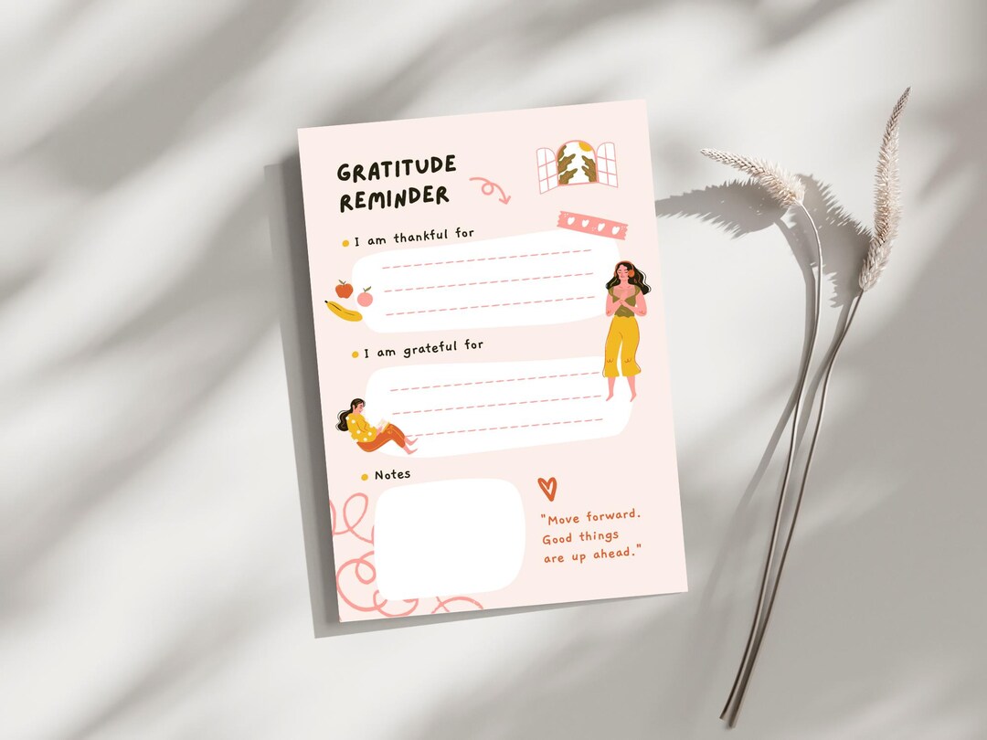 Gratitude Journal Printable Canva Journal Daily Planner Weekly ...