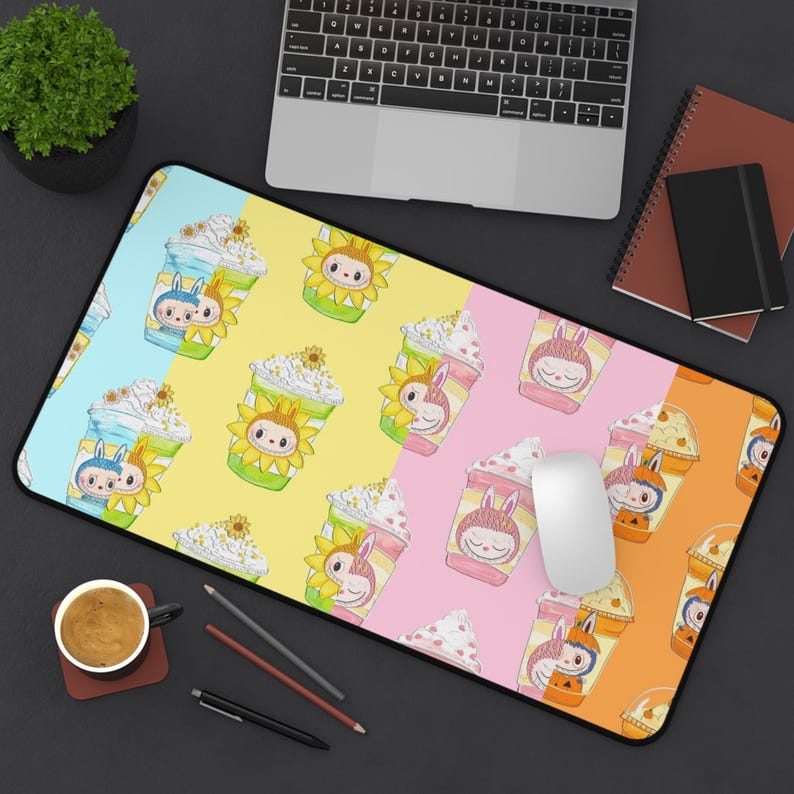Cute Labubu Desk Mat, Popmart Mouse Pad, Cute Kawaii Decor for Home ...