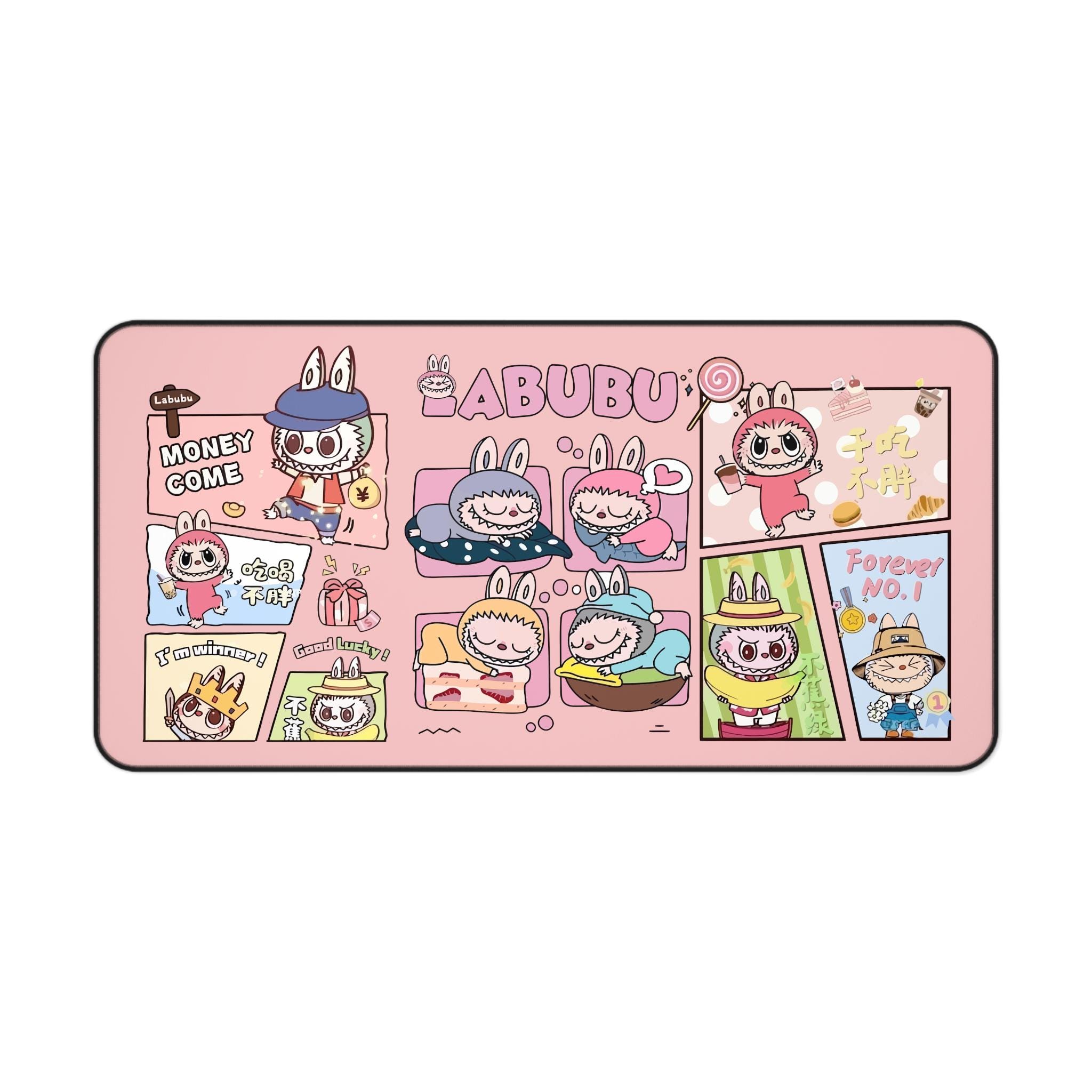 Cute Labubu Desk Mat, Popmart Mouse Pad, Cute Kawaii Decor for Home ...