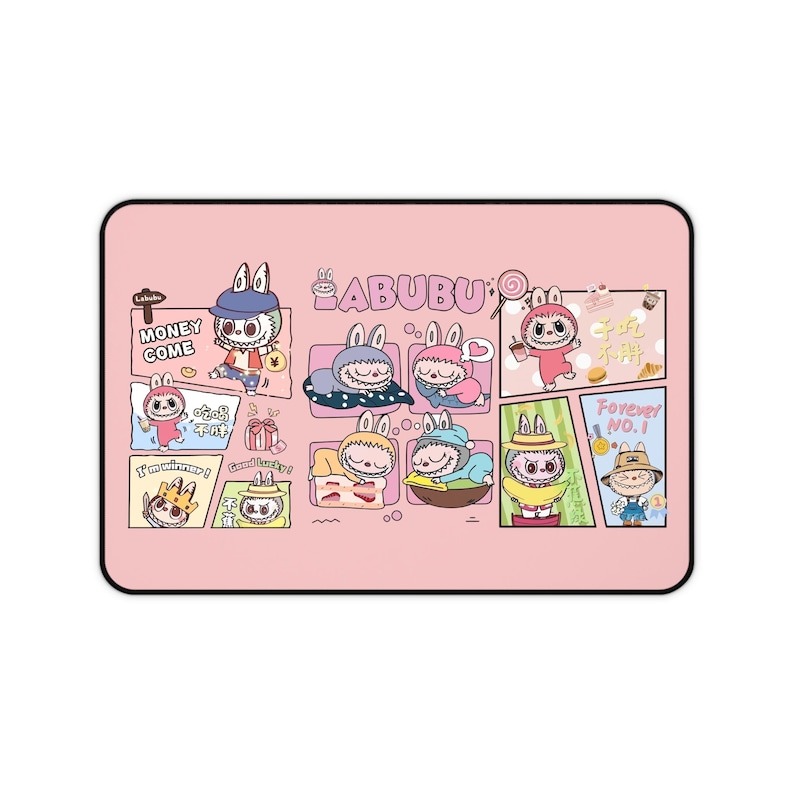 Cute Labubu Desk Mat, Popmart Mouse Pad, Cute Kawaii Decor for Home ...