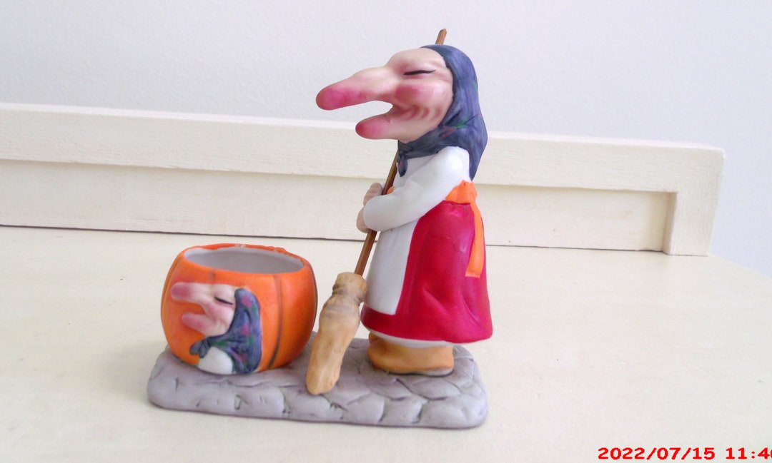 SALE 80s Vintage Halloween Babushka Kitchen Witch Toothpick - Etsy