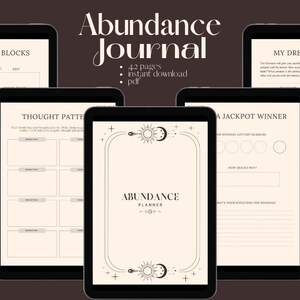 Printable Abundance Planner & Manifestation Journal Bundle, Goal ...