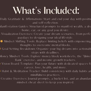 Printable Abundance Planner & Manifestation Journal Bundle, Goal ...