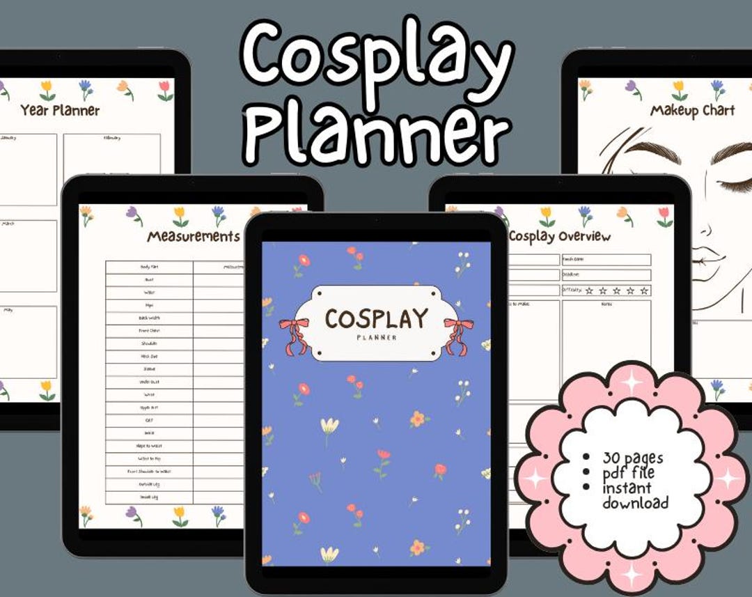 Ultimate Cosplay Planner Printable PDF, Costume Project Organiser ...