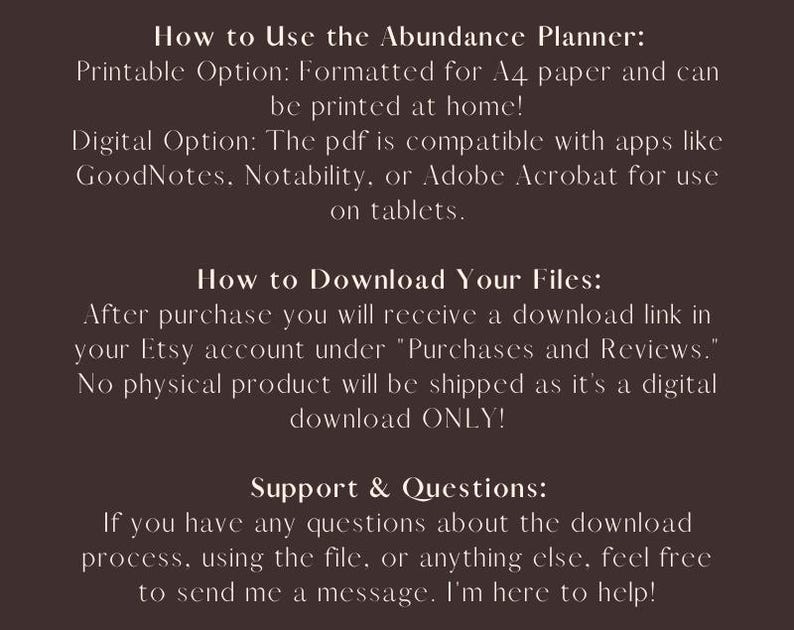 Printable Abundance Planner & Manifestation Journal Bundle, Goal ...