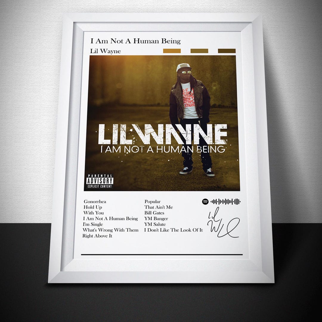 Lil Wayne Poster Print | I Am Not A Human Album Poster | Music Poster ...