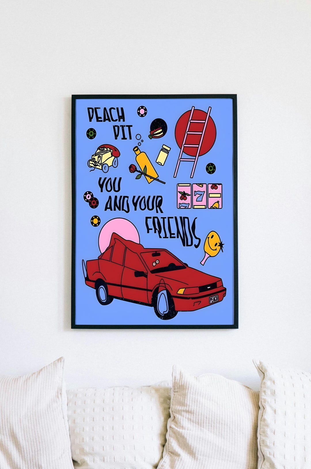 Peach Pit Poster Print Peach Pit Artist Poster Music Poster Artist ...