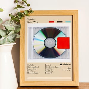 Kanye West Poster Print | Yeezus Album Poster | Music Poster | Album ...