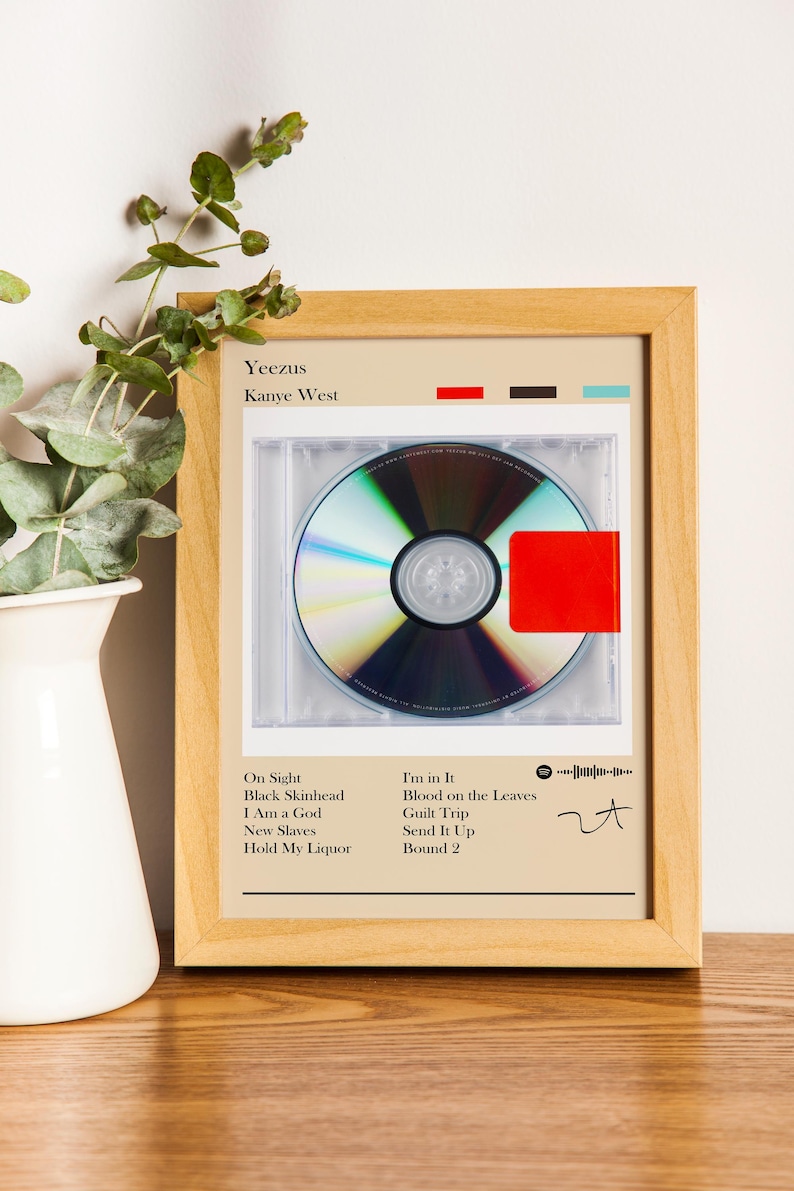 Kanye West Poster Print | Yeezus Album Poster | Music Poster | Album ...