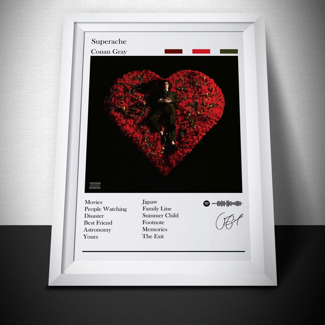 Conan Gray Poster Print | Superache Album Poster | Music Poster | Album ...
