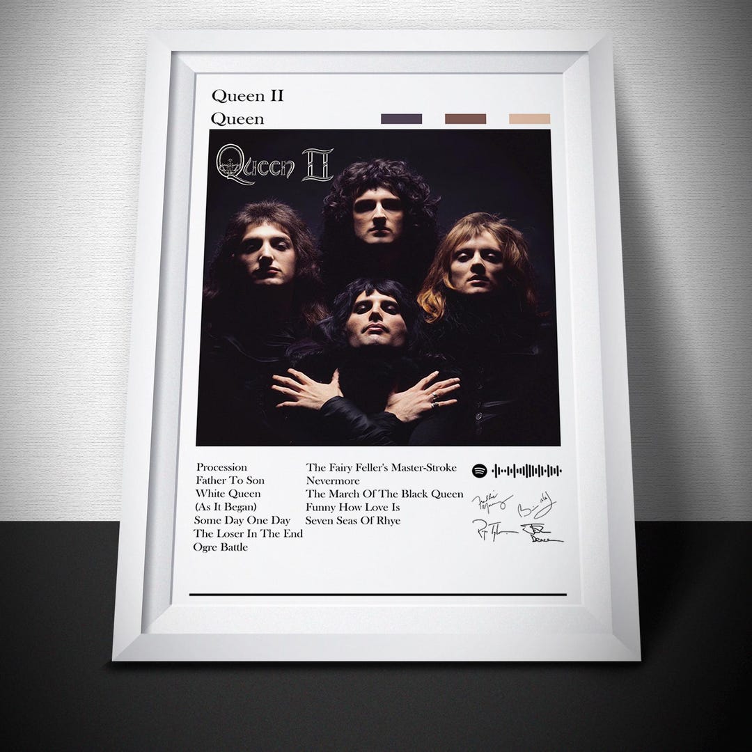 Queen Poster Print Queen II Album Poster Music Poster Album Cover ...