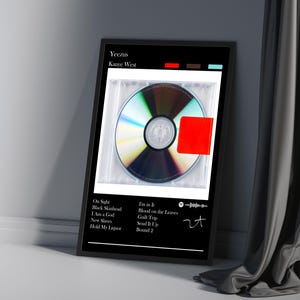 Kanye West Poster Print | Yeezus Album Poster | Music Poster | Album ...