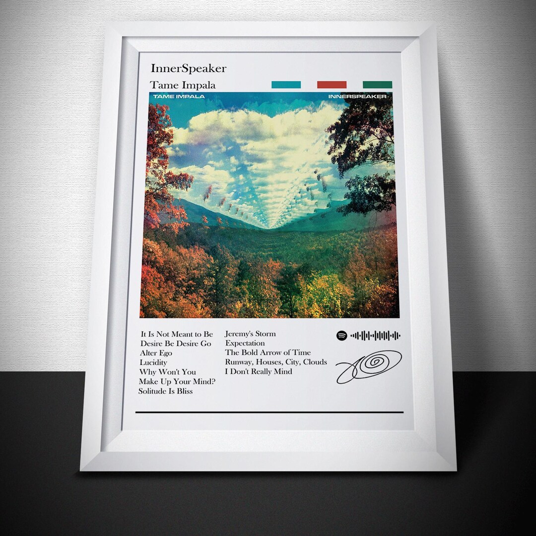 Tame Impala Poster Print | Innerspeaker Album Poster | Music Poster ...