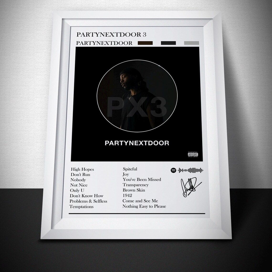 Party Next Door Poster Print | Party Next Door 3 Album Poster | Music ...