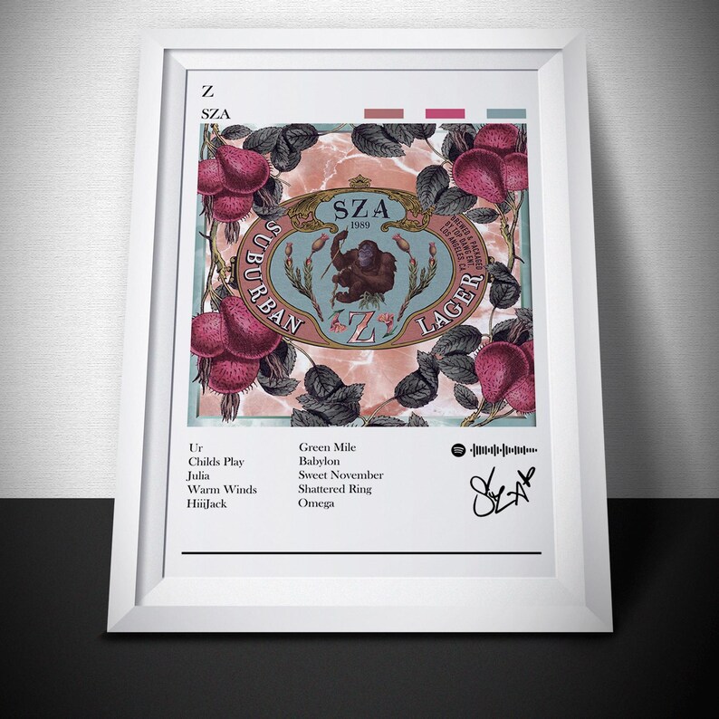 SZA Poster Print | Z Album Poster | Music Poster | Album Cover Poster ...