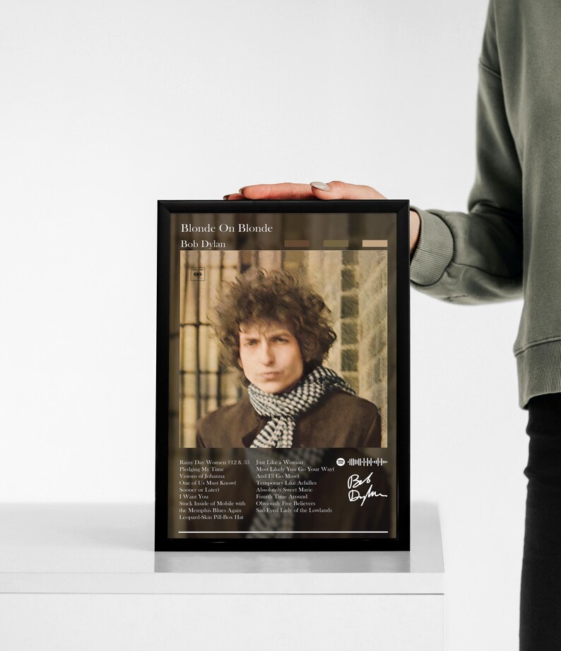 Bob Dylan Poster Print | Blonde on Blonde Album Poster | Music Poster ...