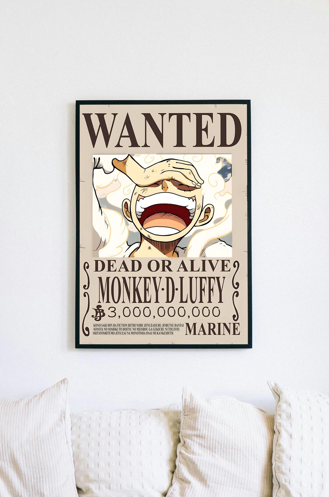 Wanted Monkey D. Luffy One Piece Poster Print | Anime Poster | Anime ...