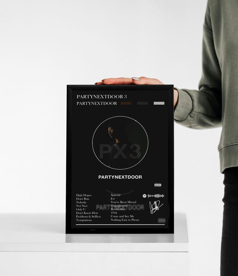 Party Next Door Poster Print | Party Next Door 3 Album Poster | Music ...