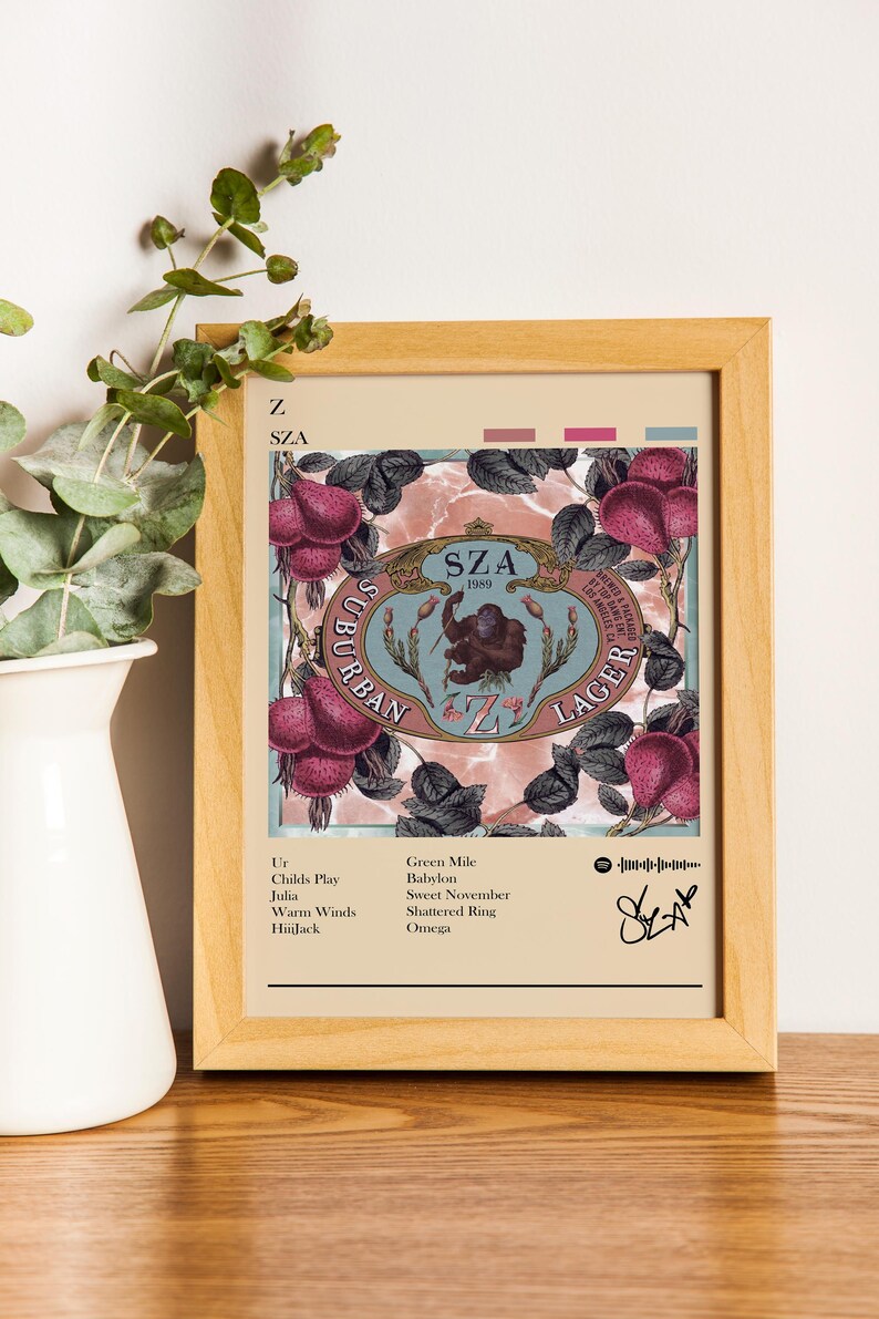 SZA Poster Print | Z Album Poster | Music Poster | Album Cover Poster ...