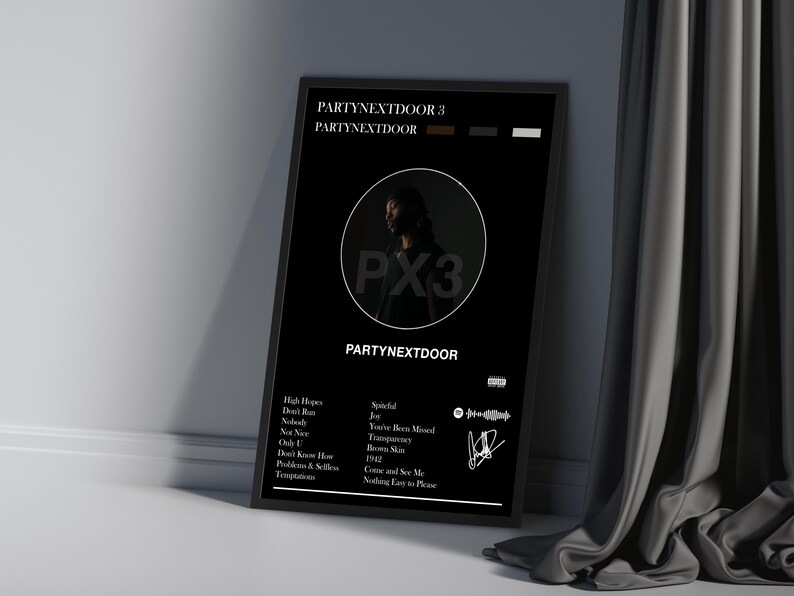 Party Next Door Poster Print | Party Next Door 3 Album Poster | Music ...