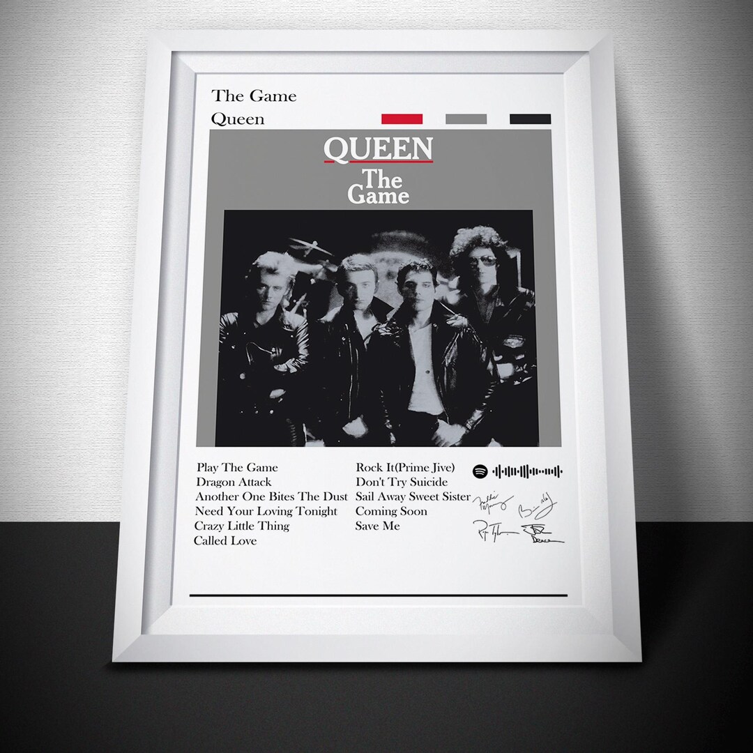 Queen Poster Print the Game Album Poster Music Poster Album Cover ...