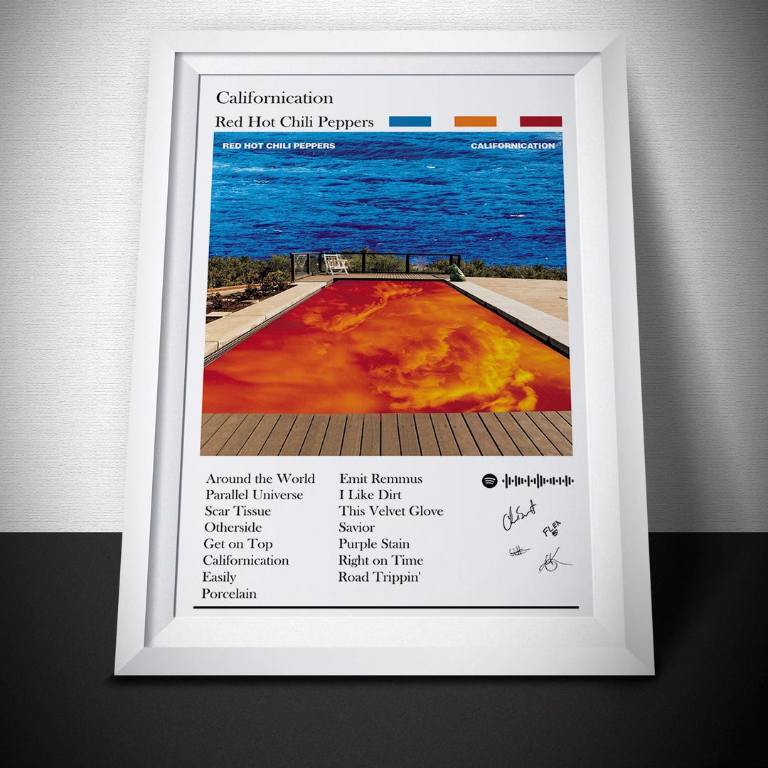 Red Hot Chili Peppers Poster Print | Californication Album Poster ...