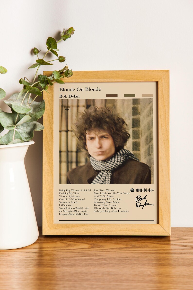 Bob Dylan Poster Print | Blonde on Blonde Album Poster | Music Poster ...