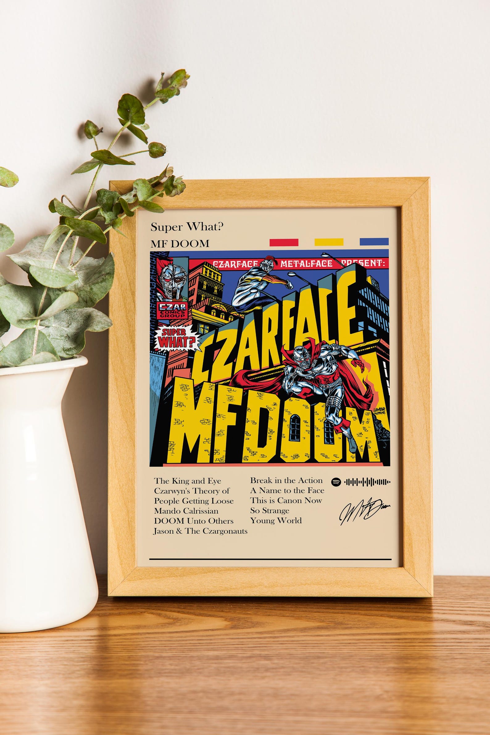 MF Doom Poster Print | Super What? Album Poster | Music Poster | Album ...
