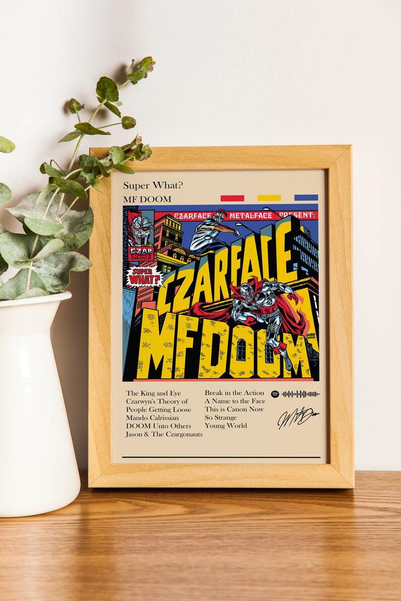 MF Doom Poster Print | Super What? Album Poster | Music Poster | Album ...