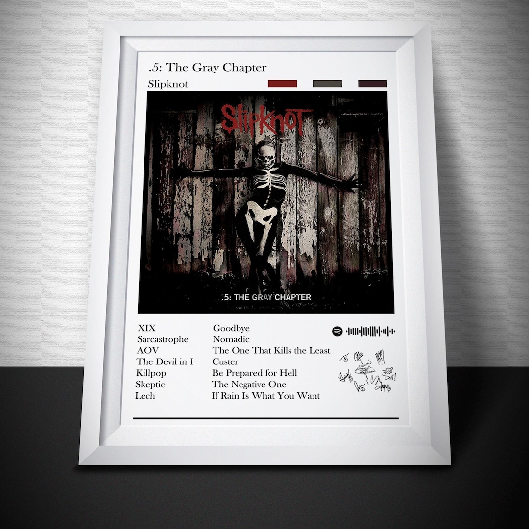 Slipknot Poster Print | .5 the Gray Chapter Album Poster | Music Poster ...