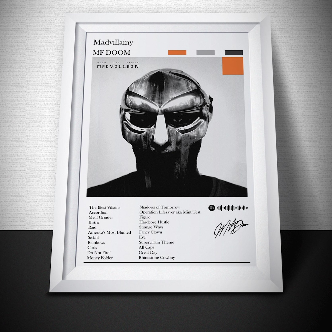 MF Doom Poster Print | Madvillainy Album Poster | Music Poster | Album ...