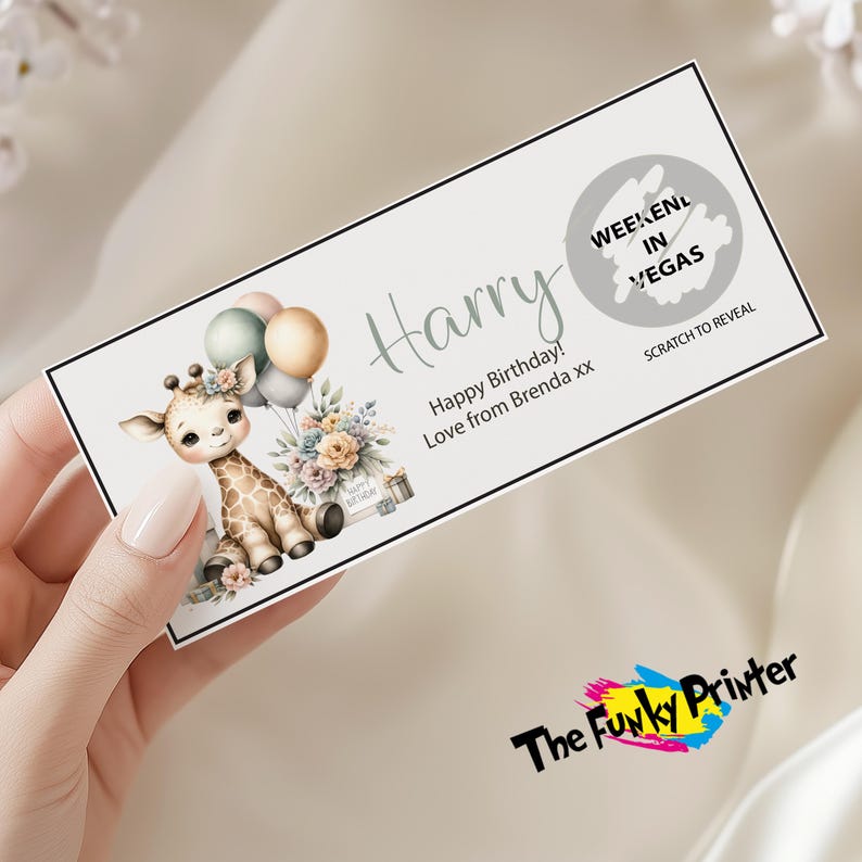 Personalised BIRTHDAY Scratch Card Reveal | Gift Voucher | Scratch to ...