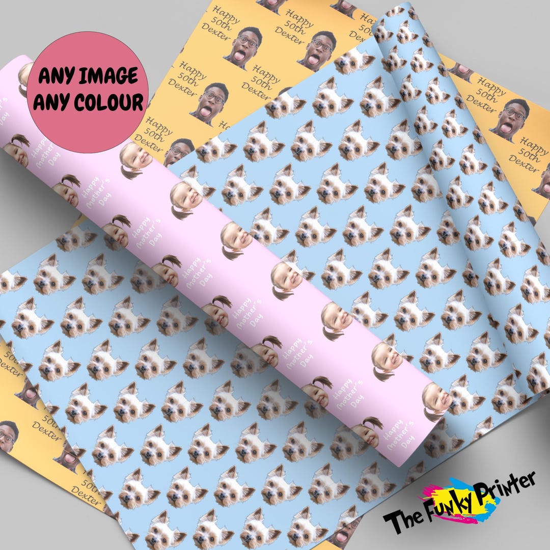Personalised Face Wrapping Paper | Gift Wrap | Funny Unique Paper | Any ...