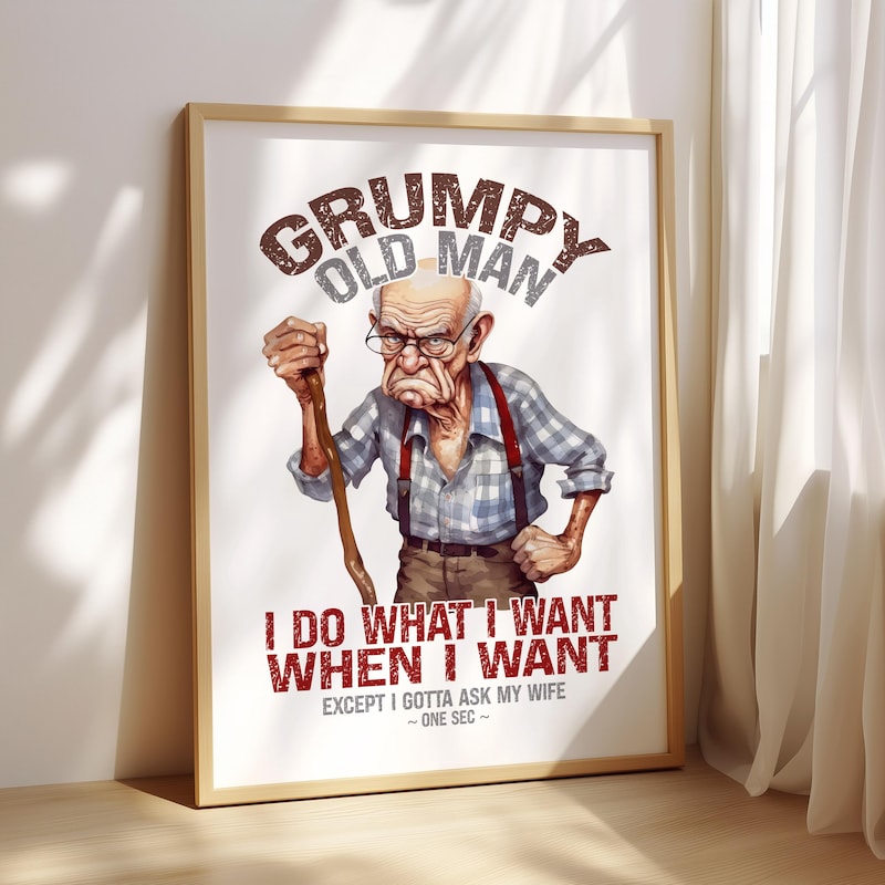 Poster Prints Quote Grumpy - Etsy UK