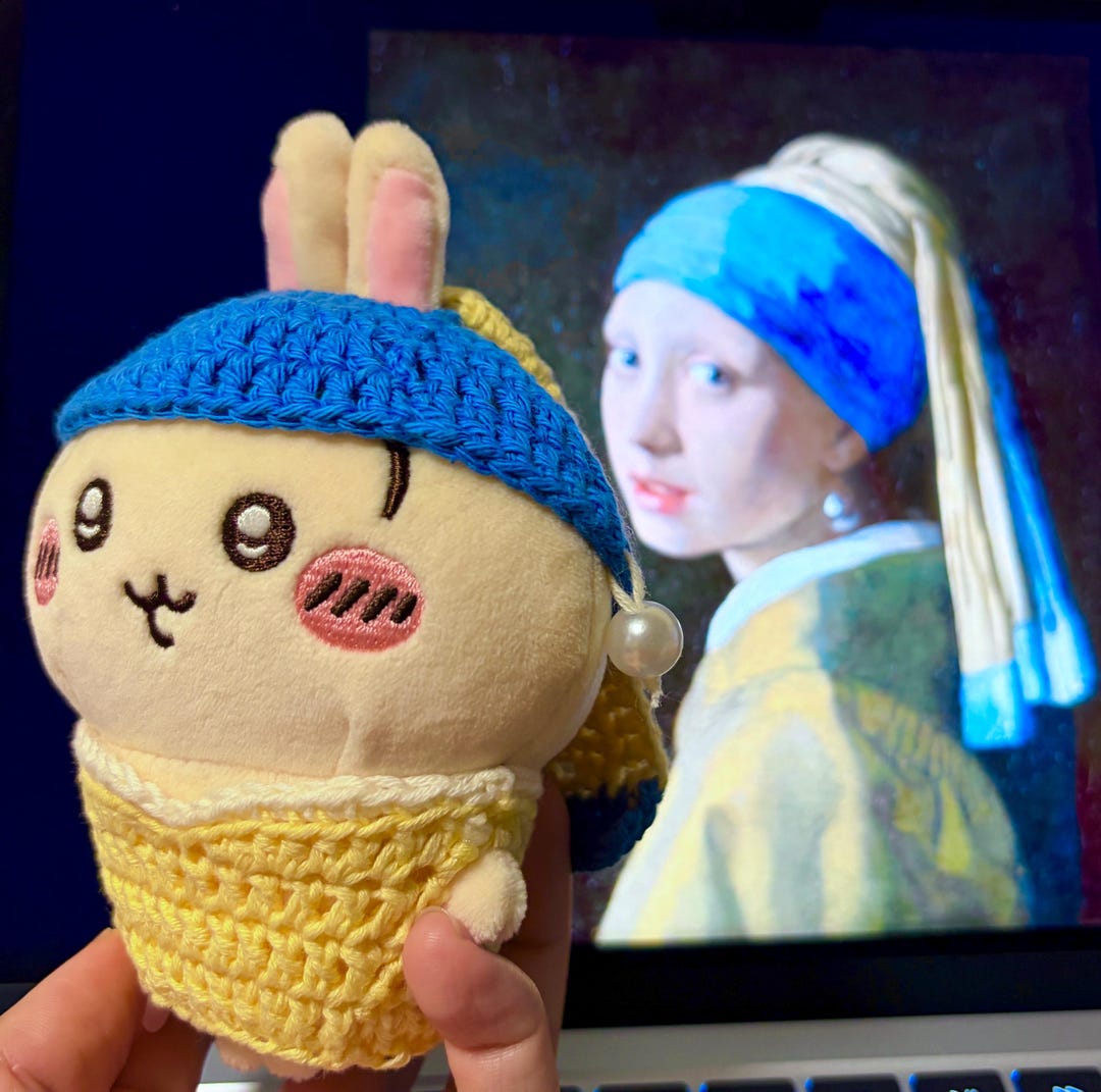 Chiikawa Usagi Hachiware Momonga Rakko Girl With Pearl Earring Costume ...