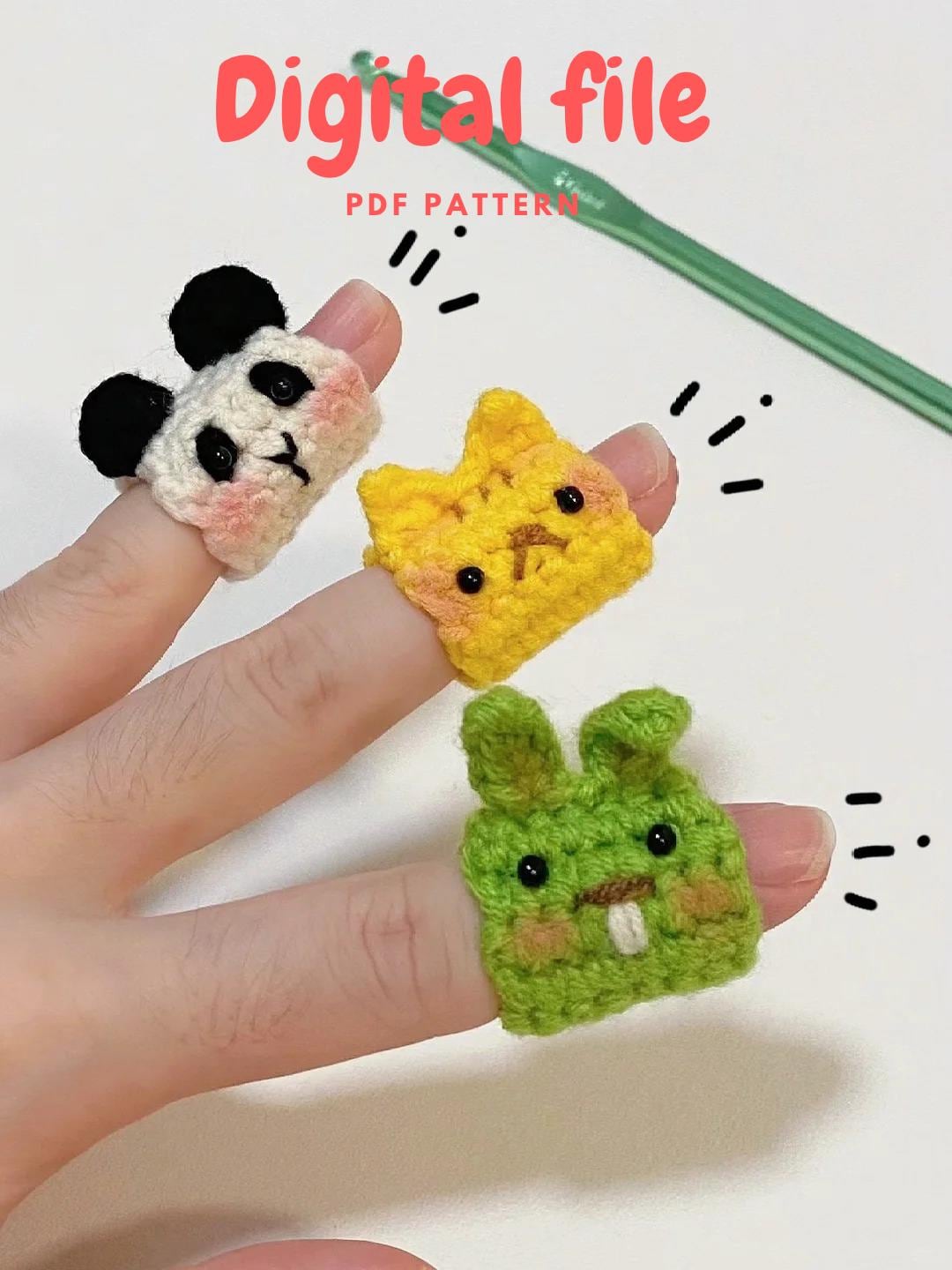 Crochet Finger Cuff Guard Pattern, Finger Covers Protectors Tension ...