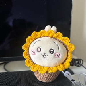 Chiikawa Usagi Hachiware Clothes Crochet Pattern, Sunflower, Home Desk ...