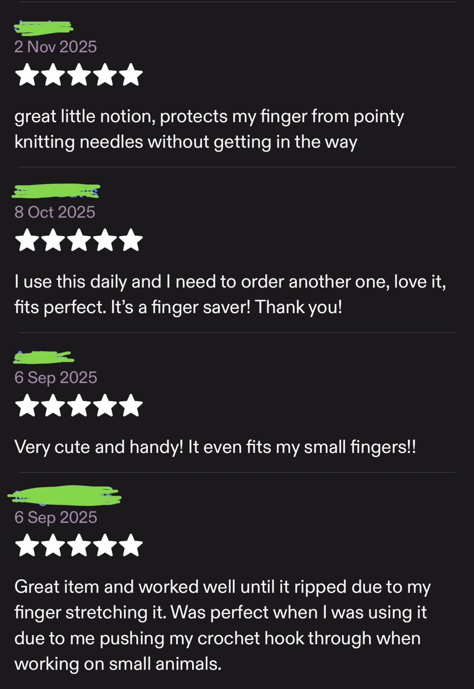 Knit Crochet Fingertip Guard Finger Covers Protectors Cat Silicone ...