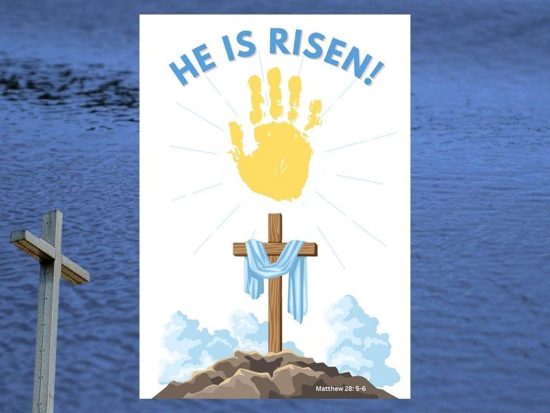 Easter Christian Craft Toddlers Activity Memory Handprint Gift ...