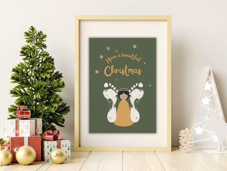 Angel Printable Footprint Art | Cute Christmas Activity | Child ...